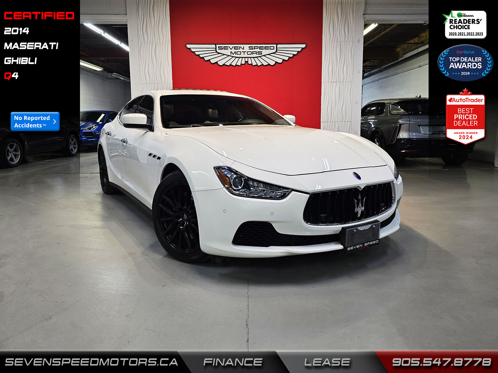 2014 Maserati Ghibli Q4 I Super Low KMS I Accident-Free I Certified I ...